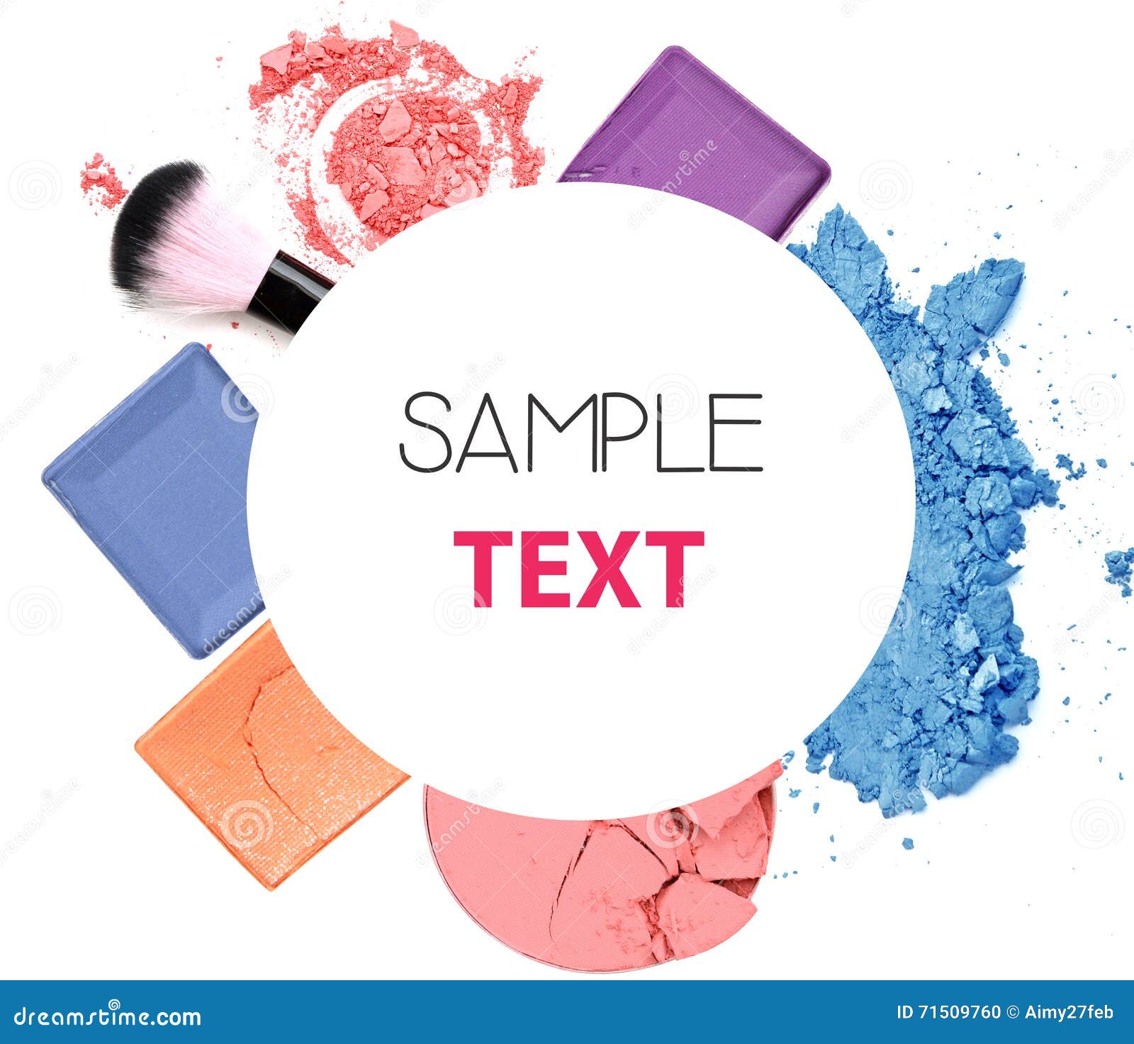 Various Cosmetics Isolated Over White. Stock Photo - Image of frame ...