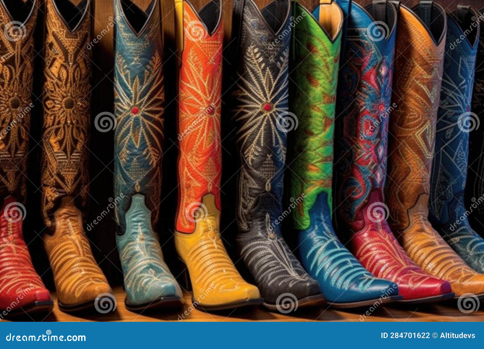 Various Cowboy Boots Doodle Set Vector Illustration | CartoonDealer.com ...
