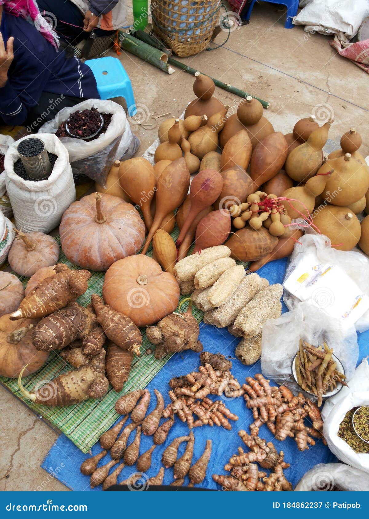 Various Crops in the Market Stock Image - Image of healthy, vegetarian ...