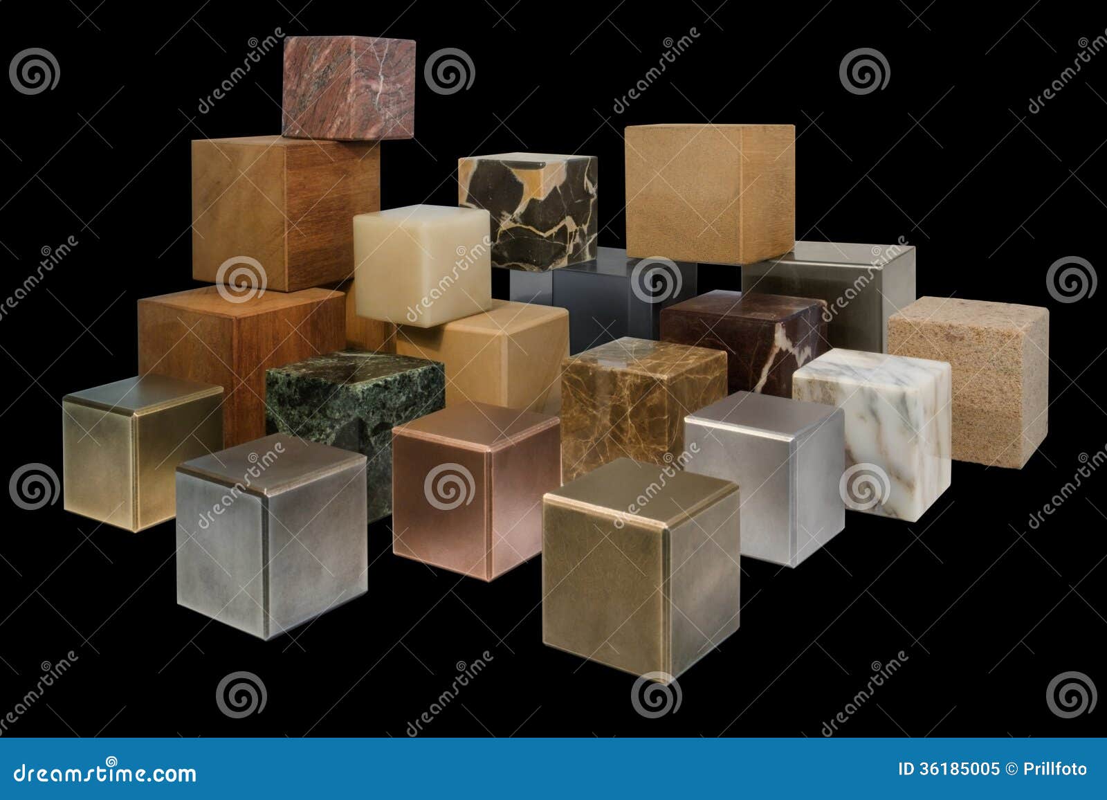 Lots Various Cubes Made Different Materials Stock Photos - Free ...