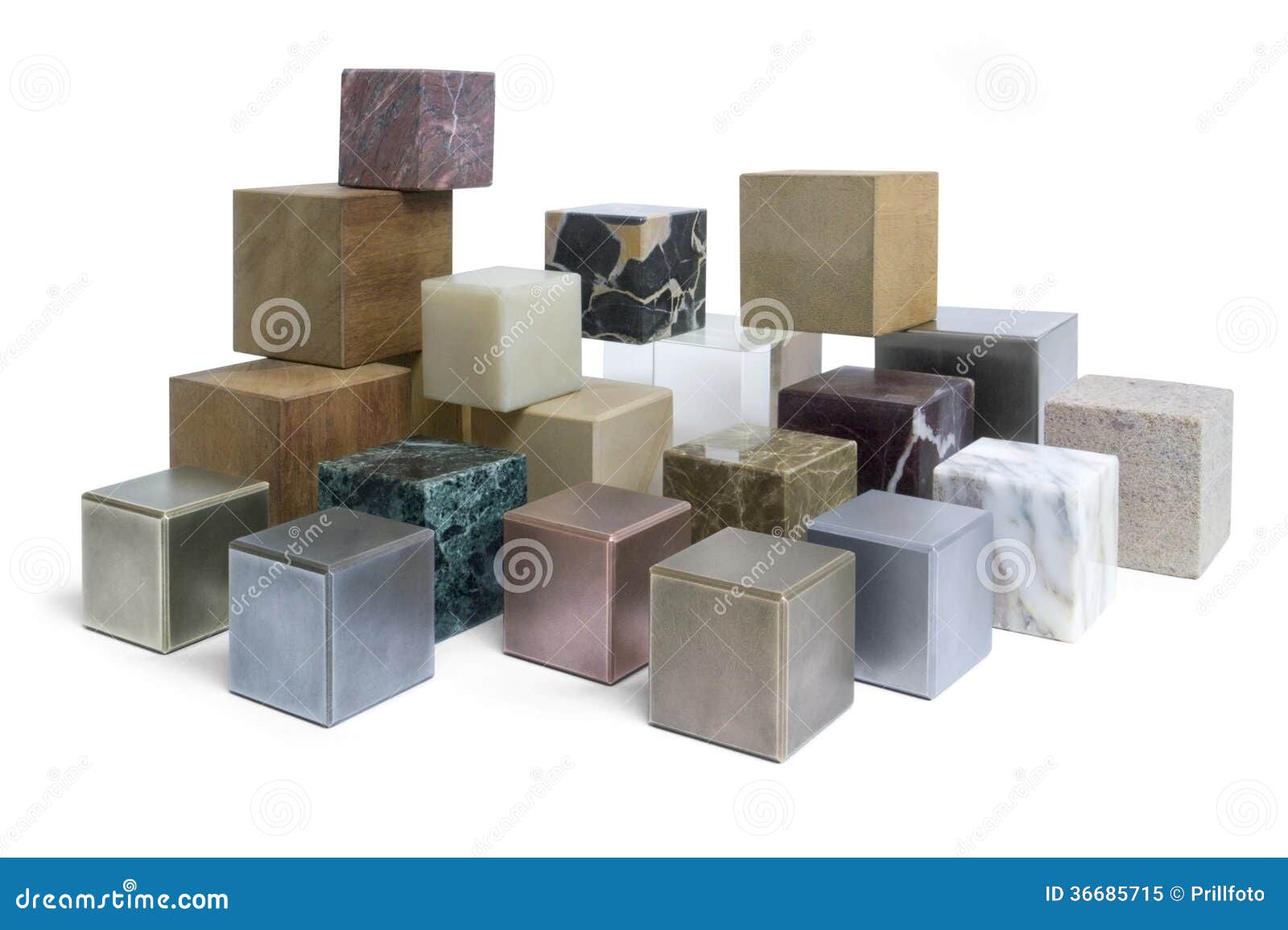 Various cubes stock image. Image of copper, diversity - 36685715