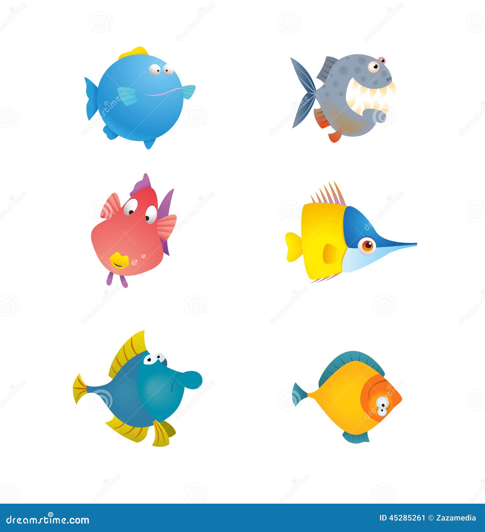 Cute Fishes In Aquarium Clipart Illustration, Png, Generated Ai Stock ...