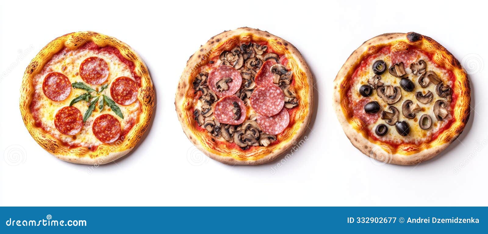 Various Cutouts of Whole Pepperoni Pizzas, Isolated on Transparent ...