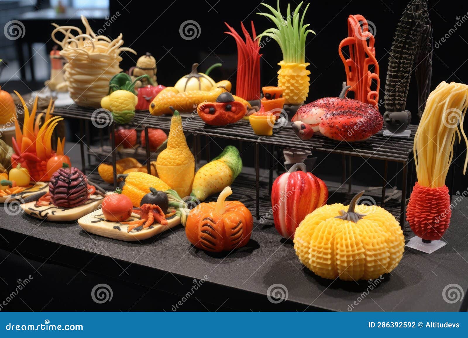 Various 3d Printed Food Items on Display Stock Photo - Image of ...