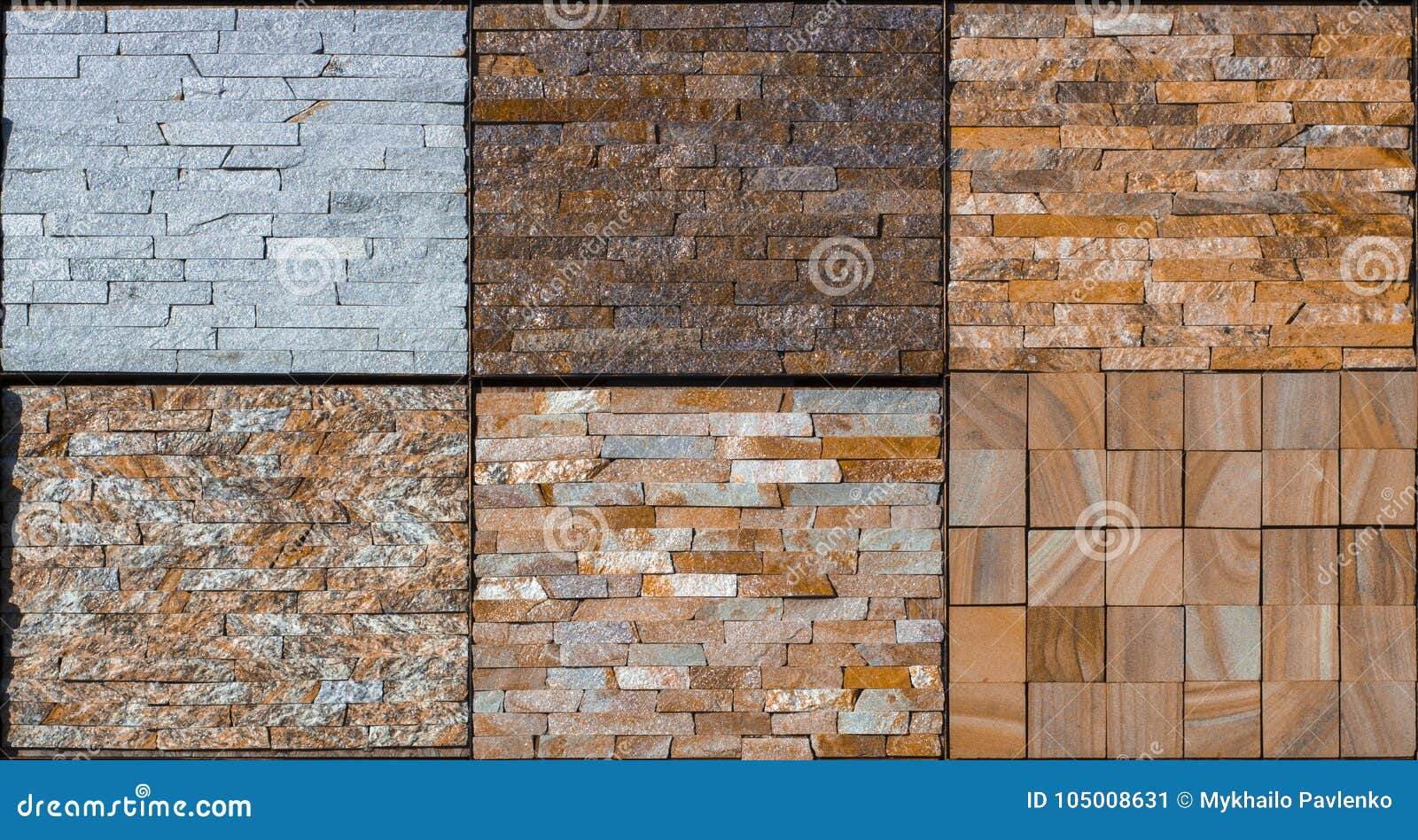 Various Decorative Tiles, and Natural Stone Samples Stock Image - Image ...