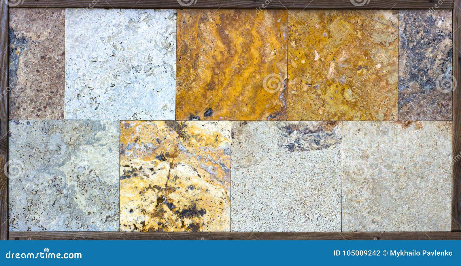 Various Decorative Tiles, and Natural Stone Samples Stock Photo - Image ...