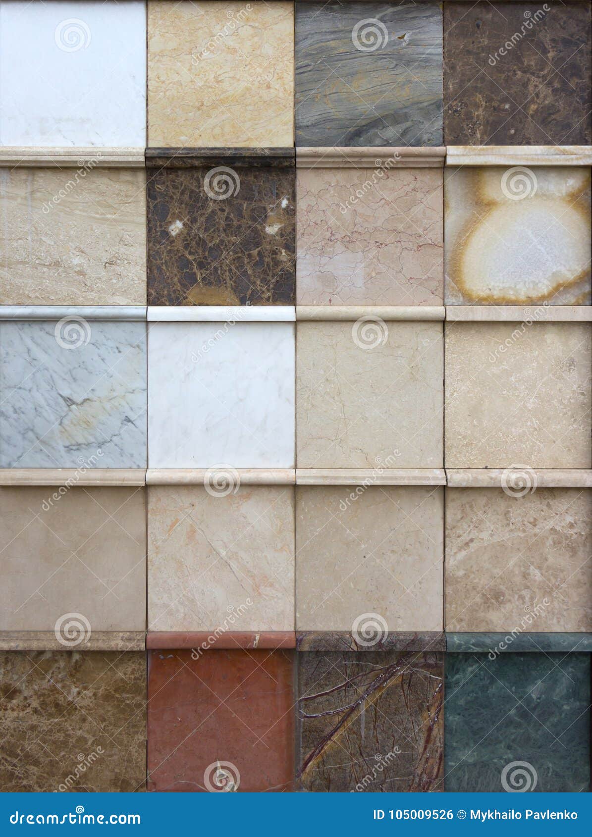 Various Decorative Tiles, and Natural Stone Samples Stock Photo - Image ...
