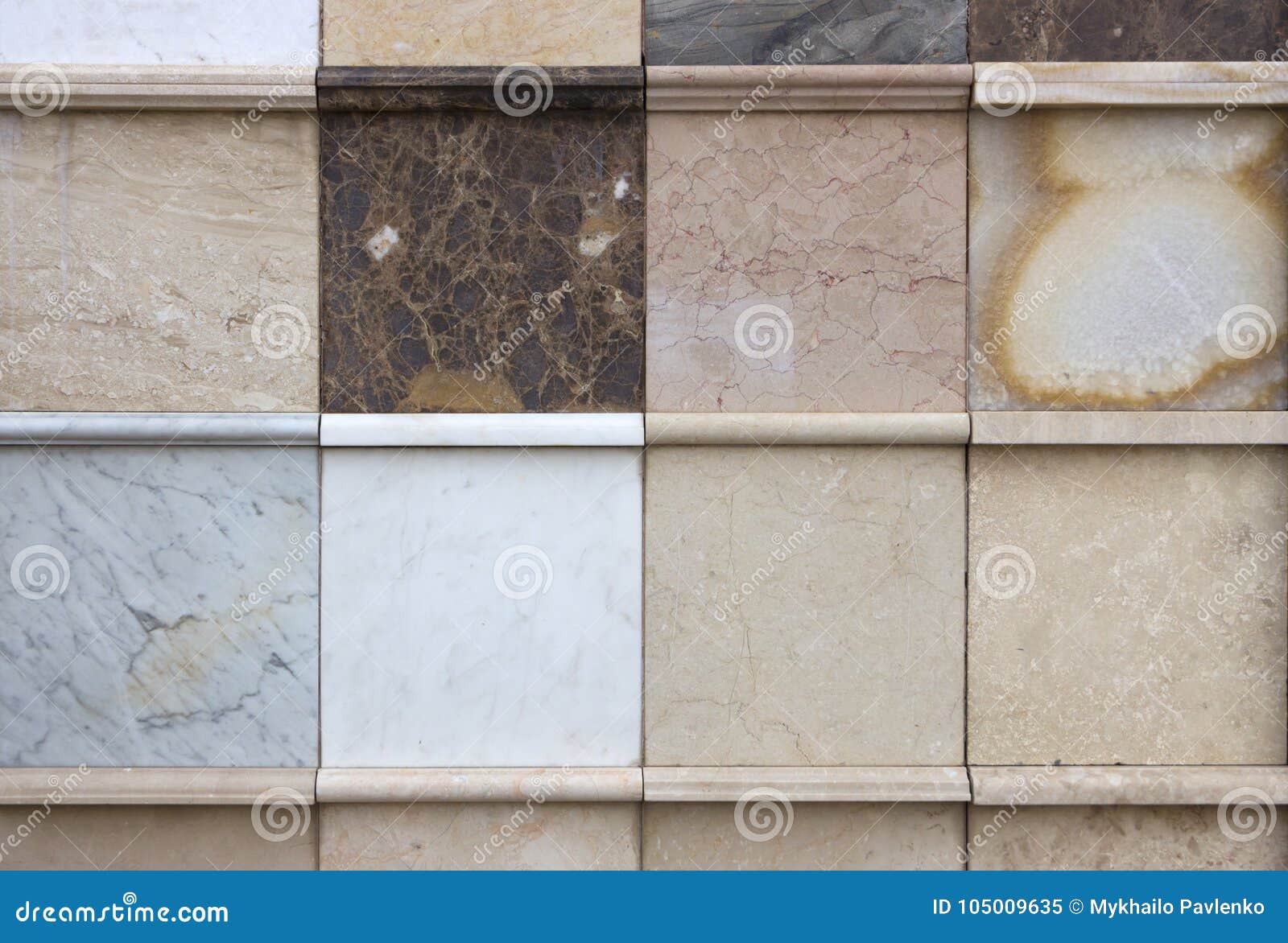 Various Decorative Tiles, and Natural Stone Samples Stock Image - Image ...