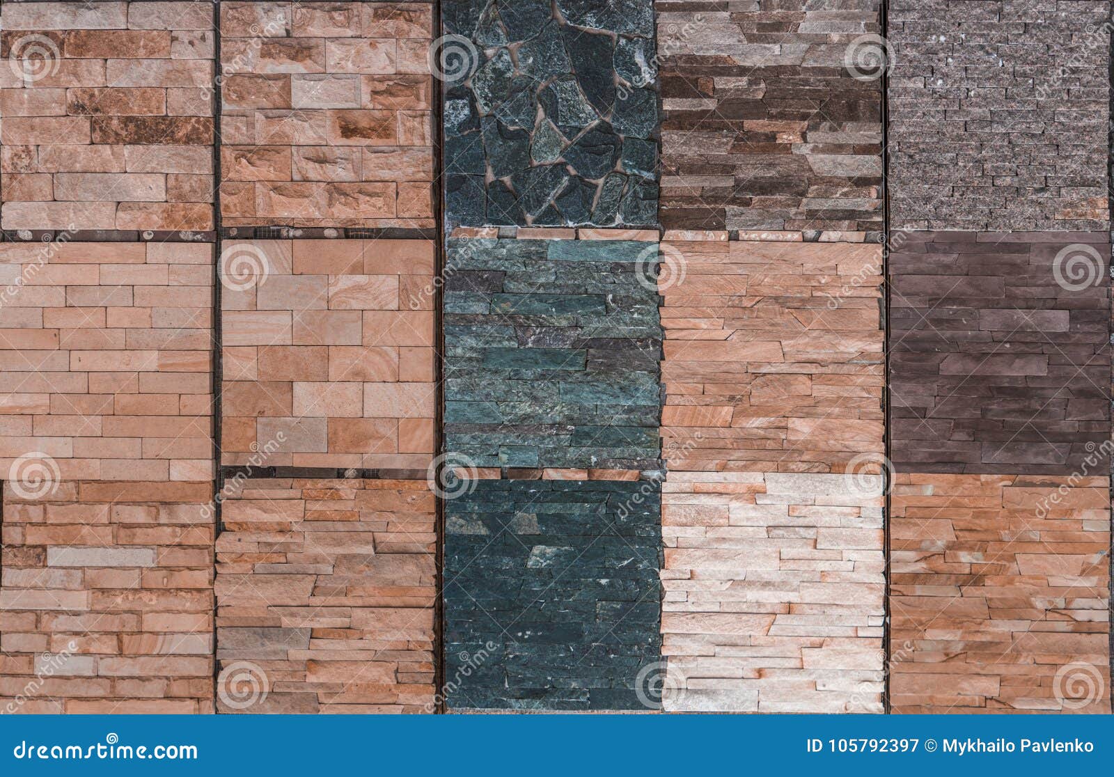 Various Decorative Tiles, and Natural Stone Samples Stock Image - Image ...