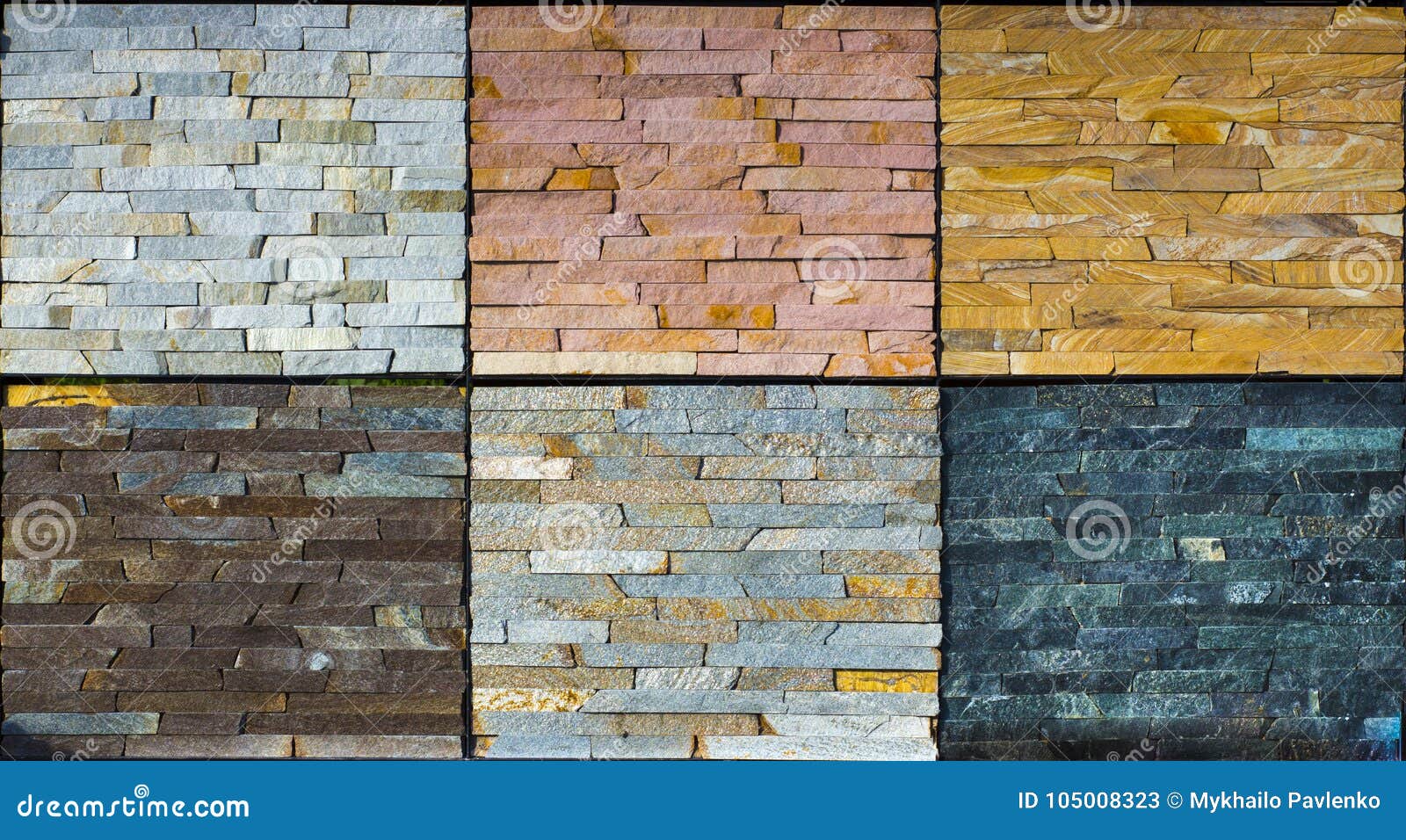 Various Decorative Tiles, and Natural Stone Samples Stock Image - Image ...