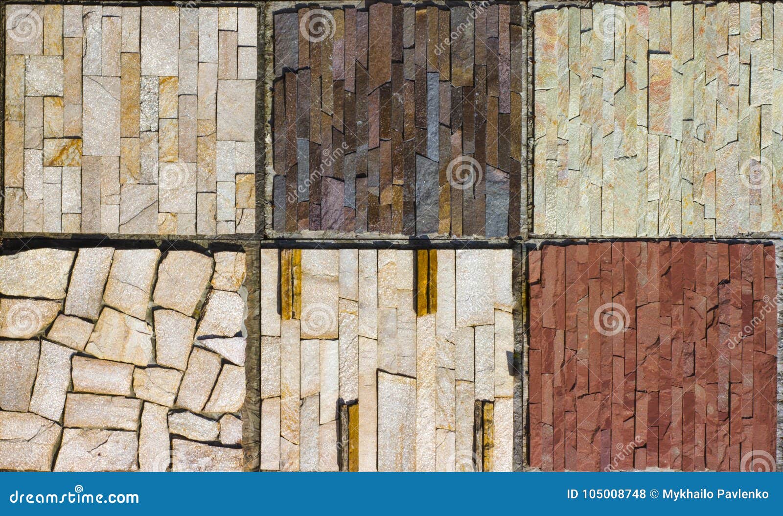 Various Decorative Tiles, and Natural Stone Samples Stock Photo - Image ...