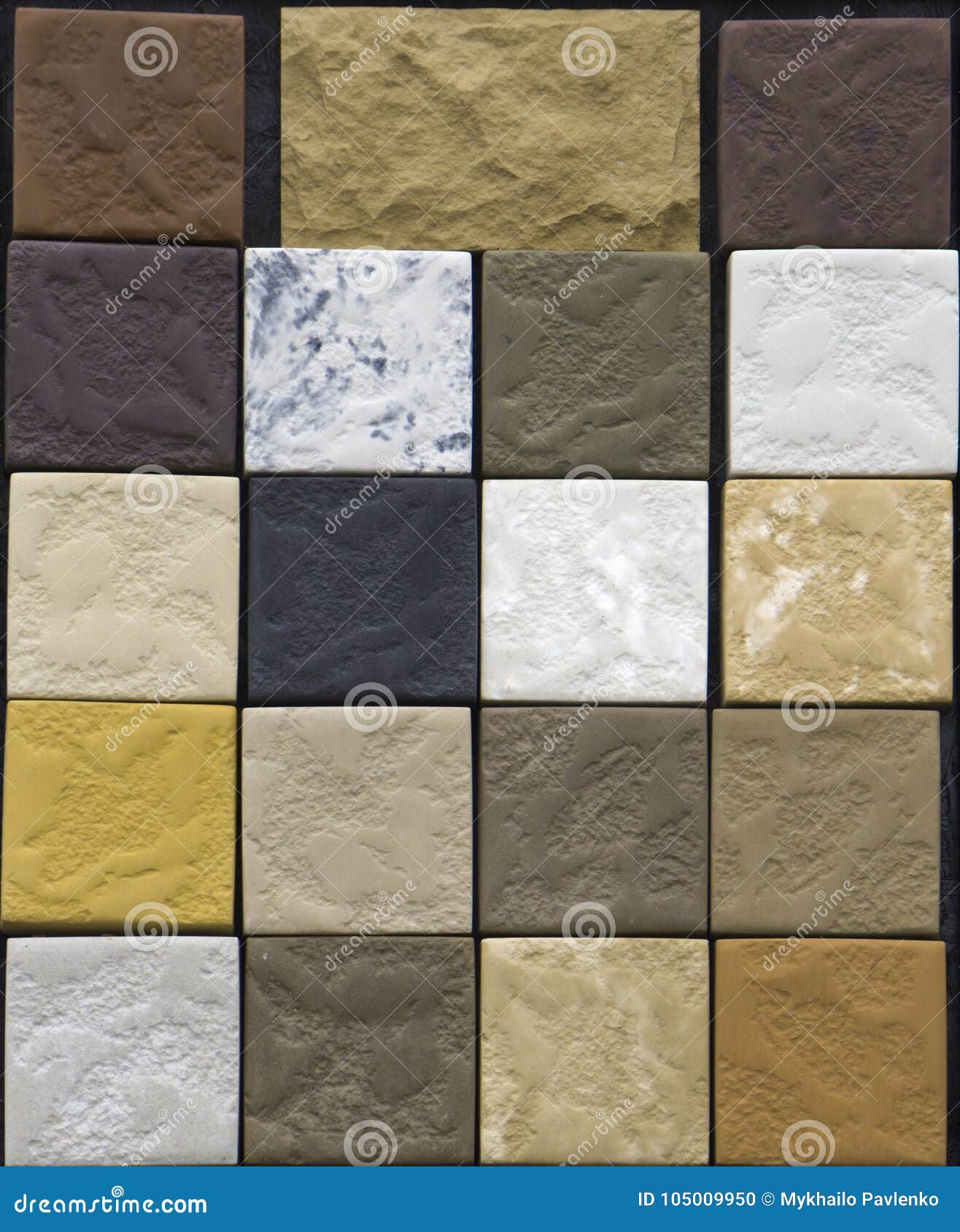 Various Decorative Tiles, and Natural Stone Samples Stock Photo - Image ...
