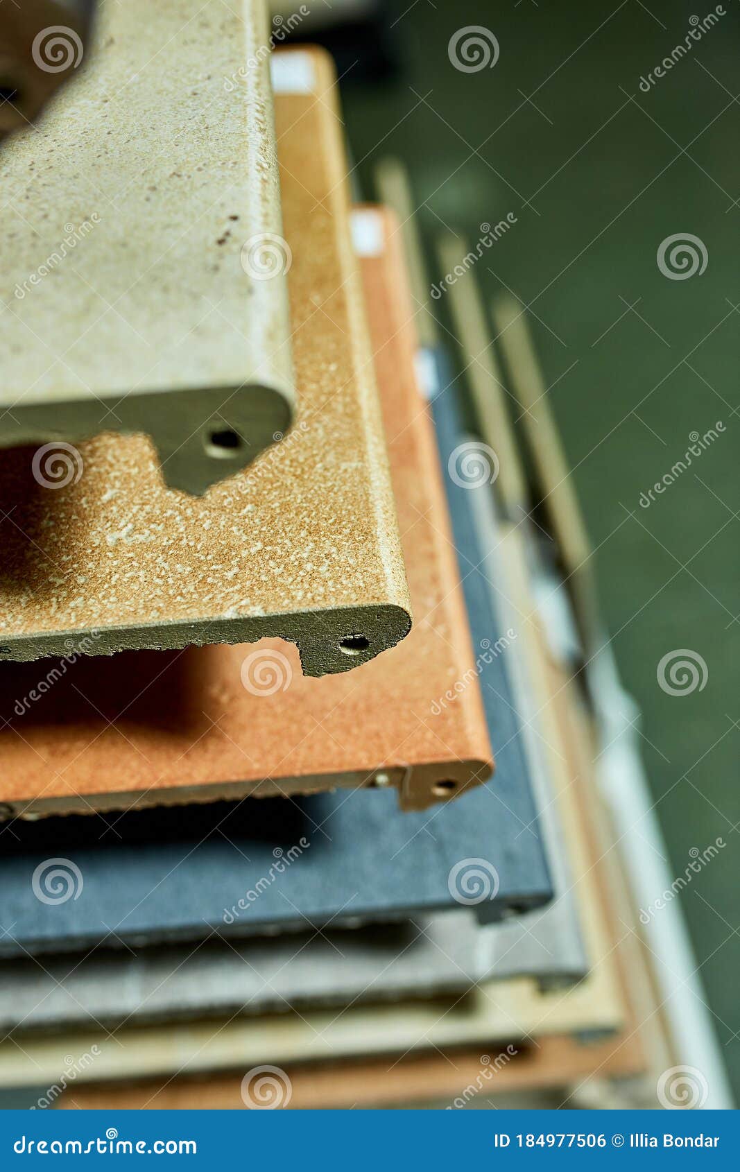 Various Decorative Tiles Samples. Colorful Samples of a Stone Tile in ...