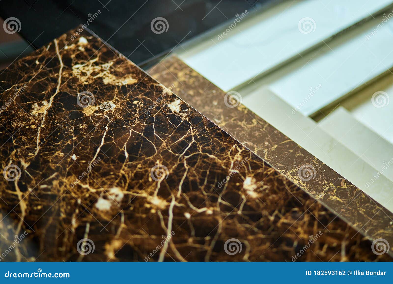 Various Decorative Tiles Samples. Colorful Samples of a Stone Tile in ...