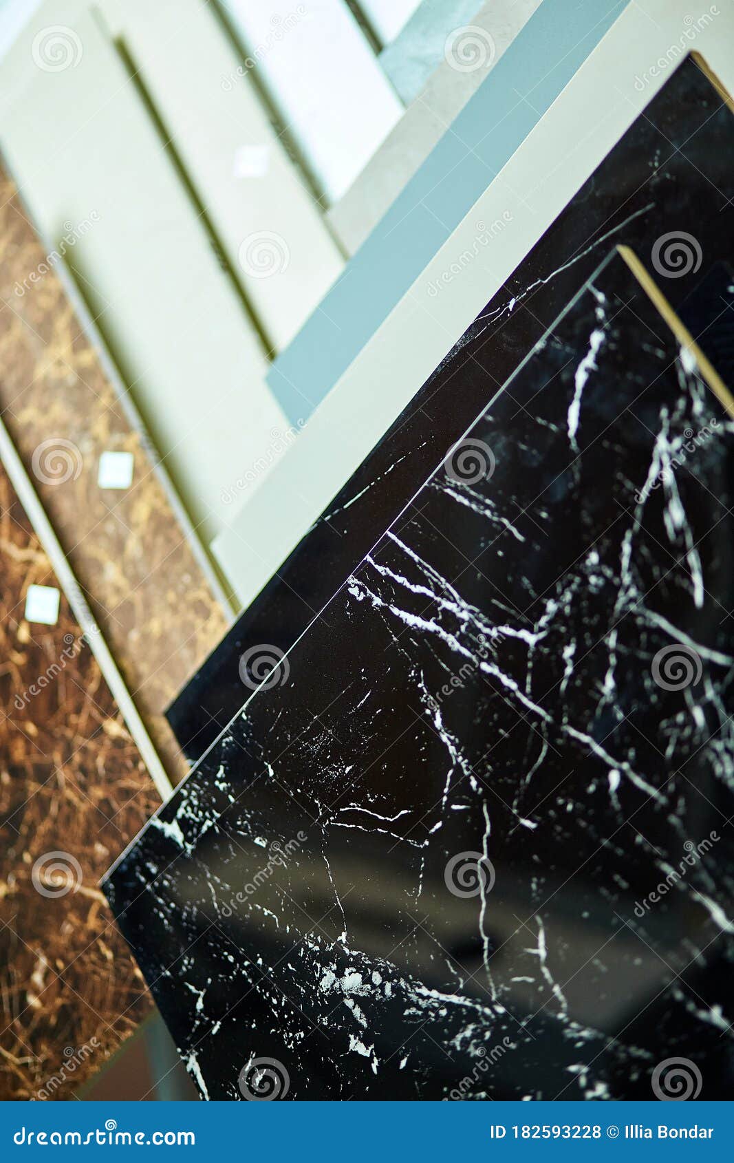 Various Decorative Tiles Samples. Colorful Samples of a Stone Tile in ...