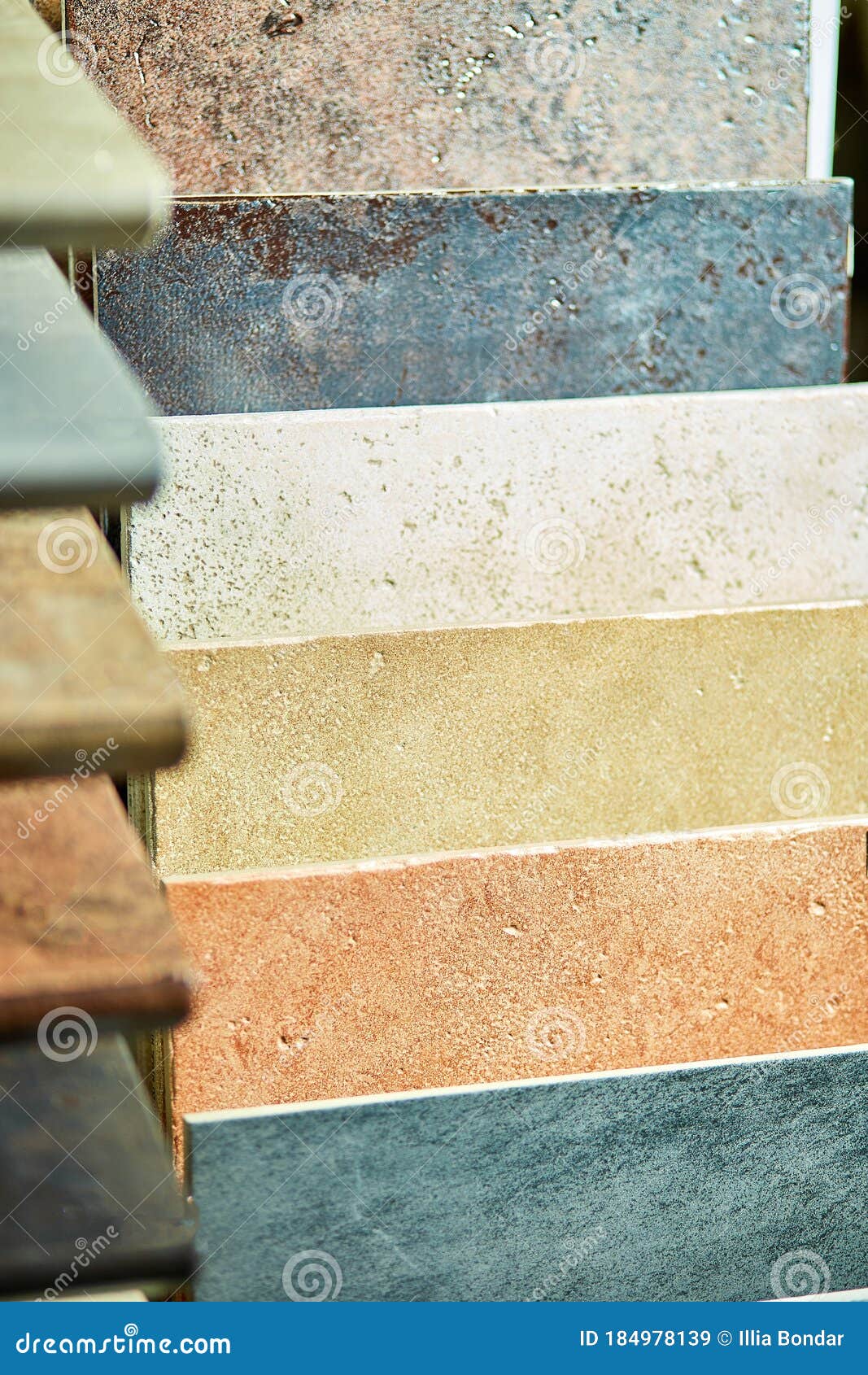 Various Decorative Tiles Samples. Colorful Samples of a Stone Tile in ...