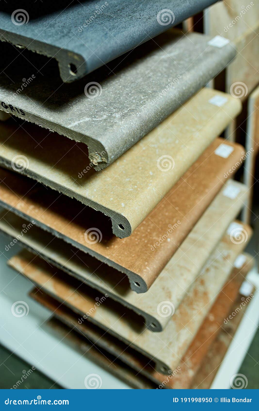 Various Decorative Tiles Samples. Colorful Samples of a Stone Tile in ...