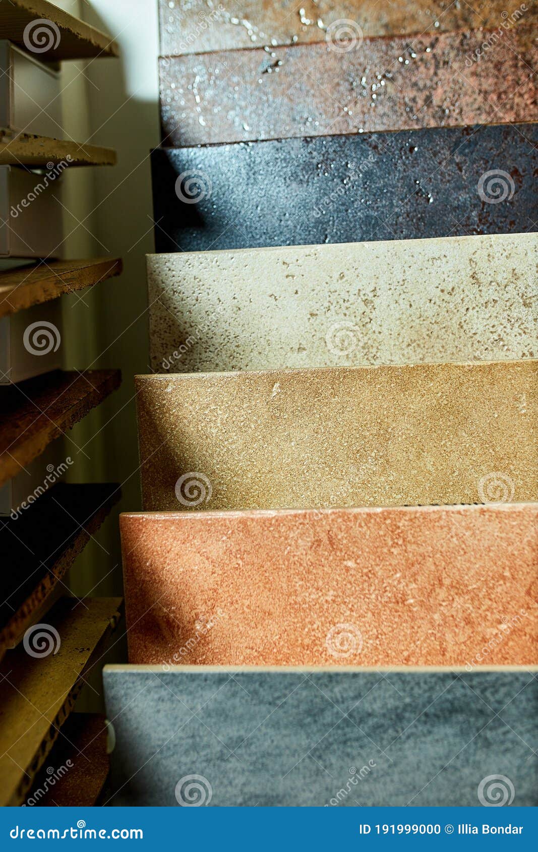 Various Decorative Tiles Samples. Colorful Samples of a Stone Tile in ...