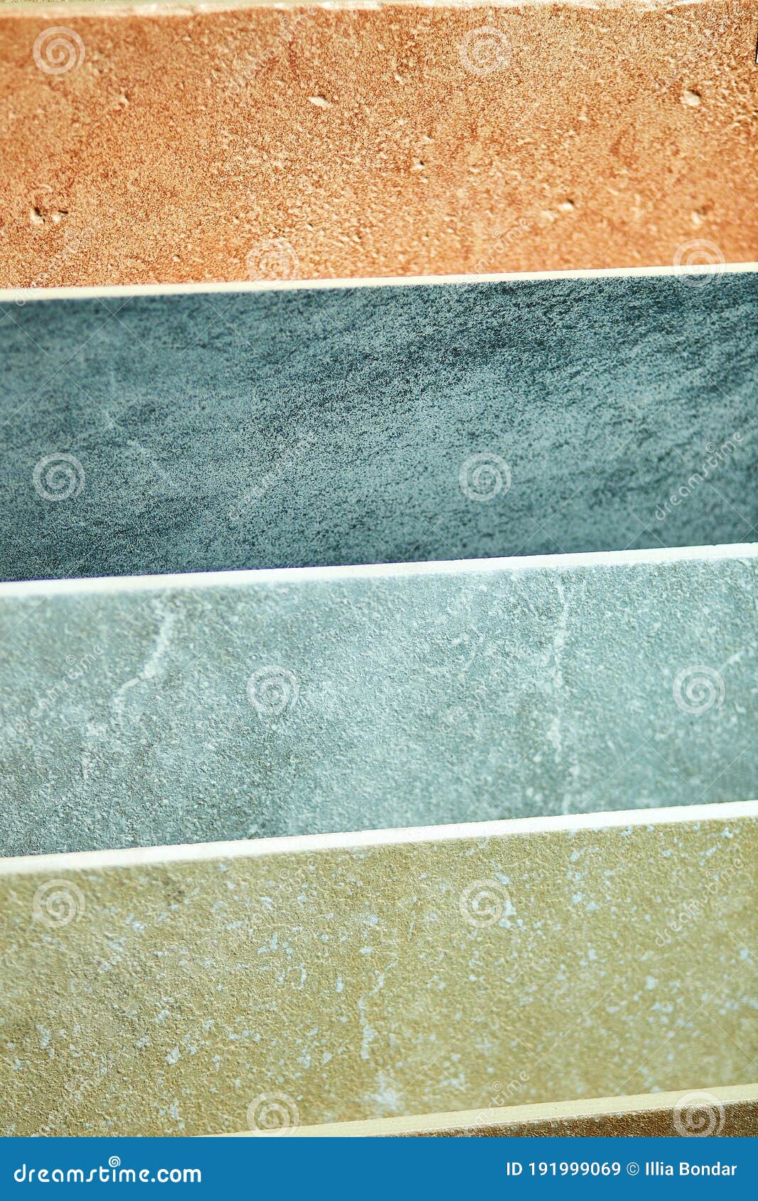 Various Decorative Tiles Samples. Colorful Samples of a Stone Tile in ...