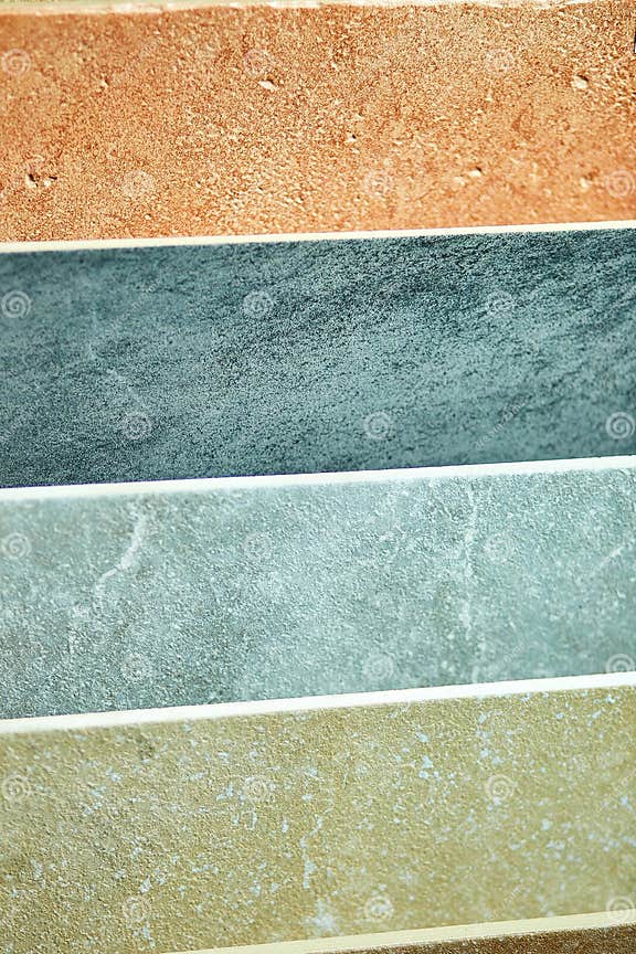 Various Decorative Tiles Samples. Colorful Samples of a Stone Tile in ...