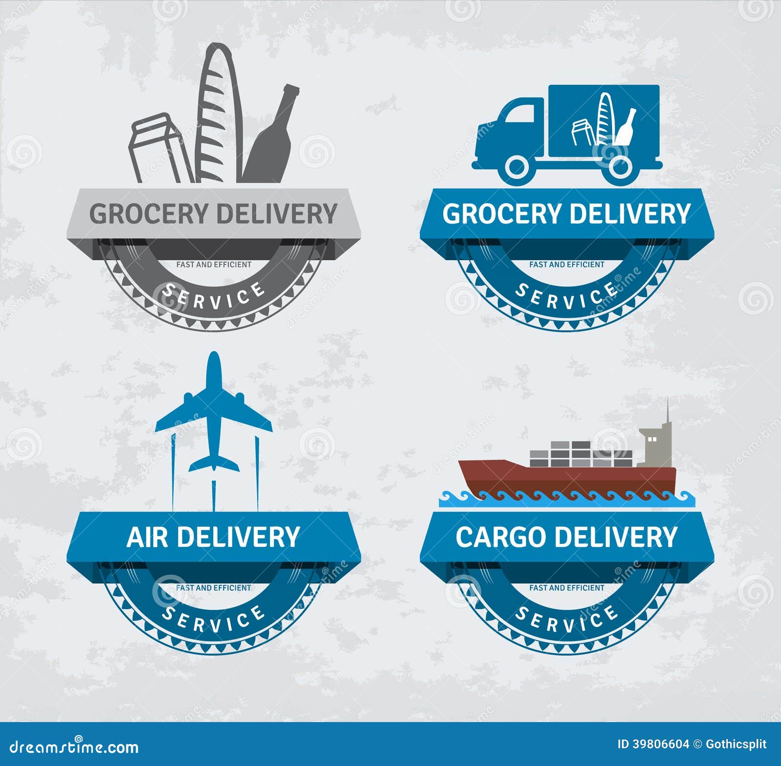 Various delivery labels stock vector. Illustration of circle - 39806604