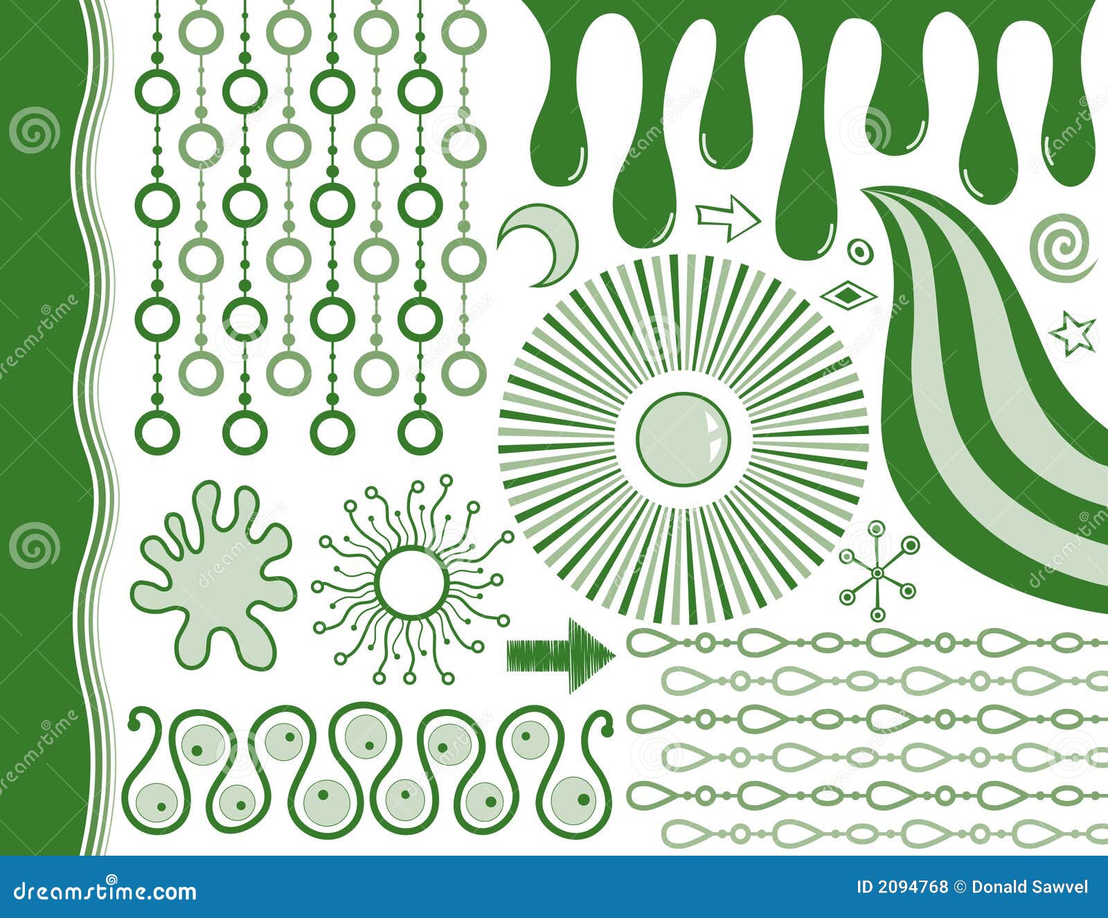 Various Design Elements stock vector. Illustration of drips - 2094768