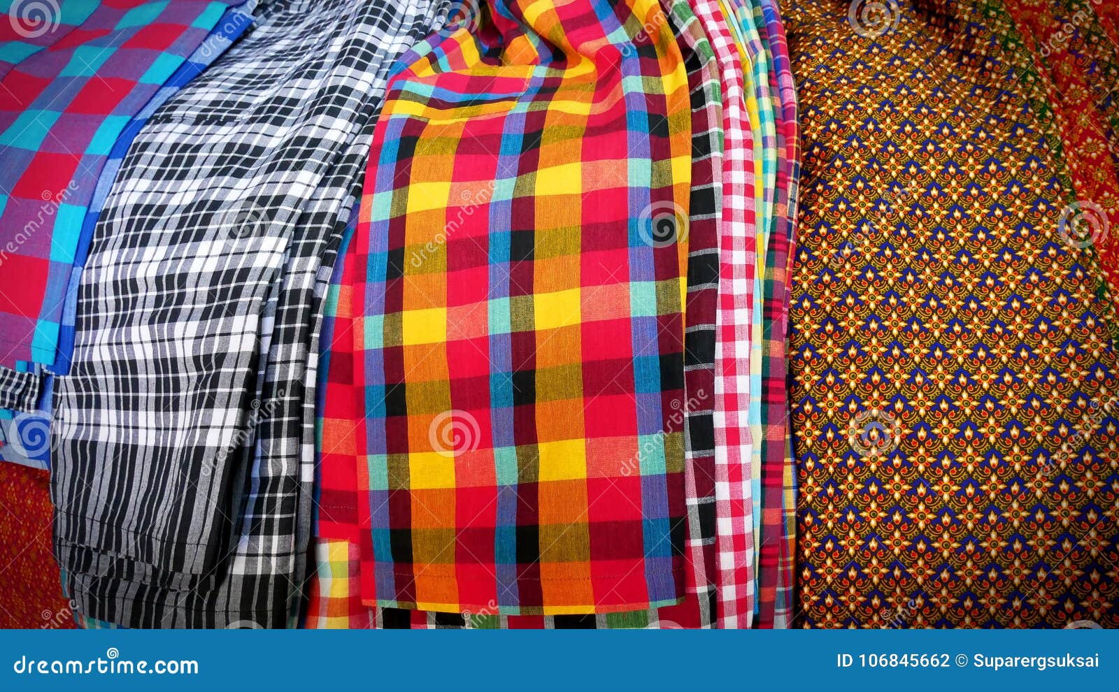 Various Designs of Colorful Clothes Patterns Texture Stock Photo ...