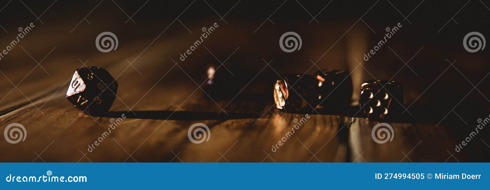 Various Dice for Pen and Paper Game Stock Image - Image of medieval ...