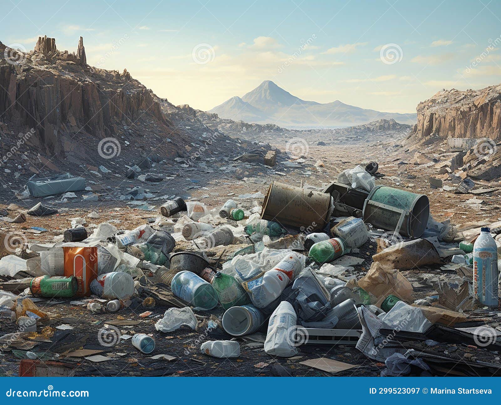 Various Dirty Garbage on Planet Earth, an Environmental Disaster Stock ...