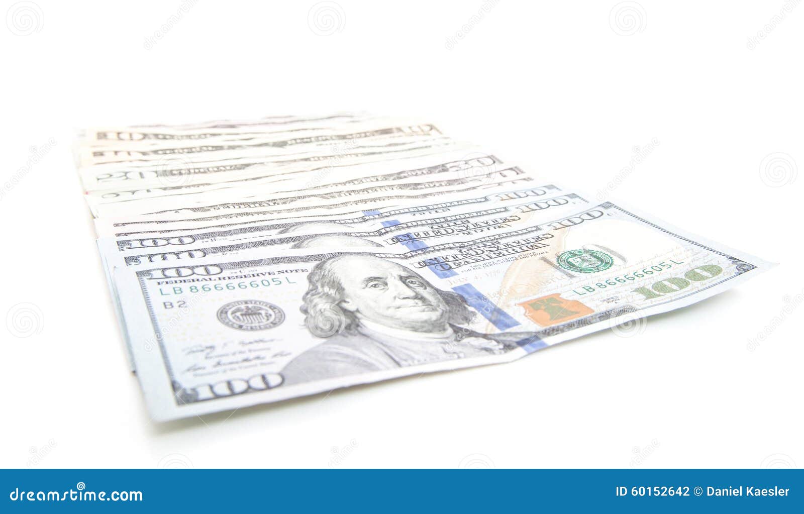 Various dollar notes stock photo. Image of money, white - 60152642