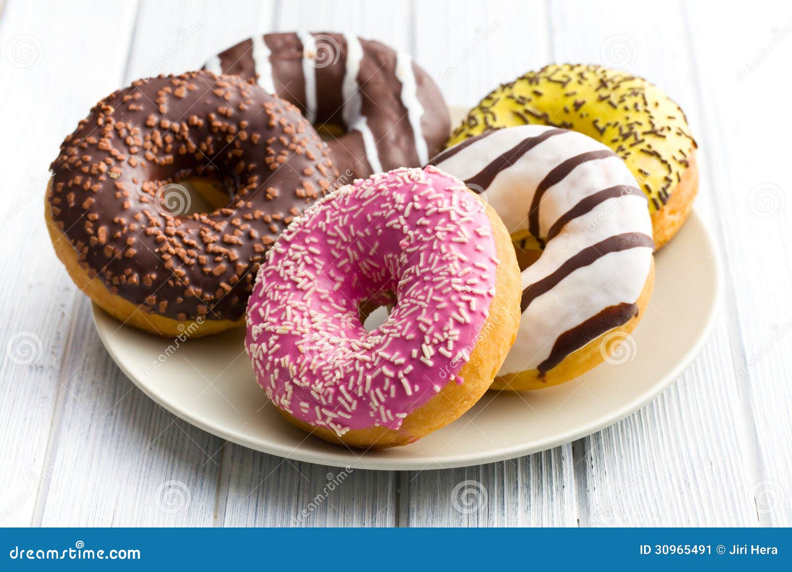 Various donuts stock image. Image of round, delicious - 30965491