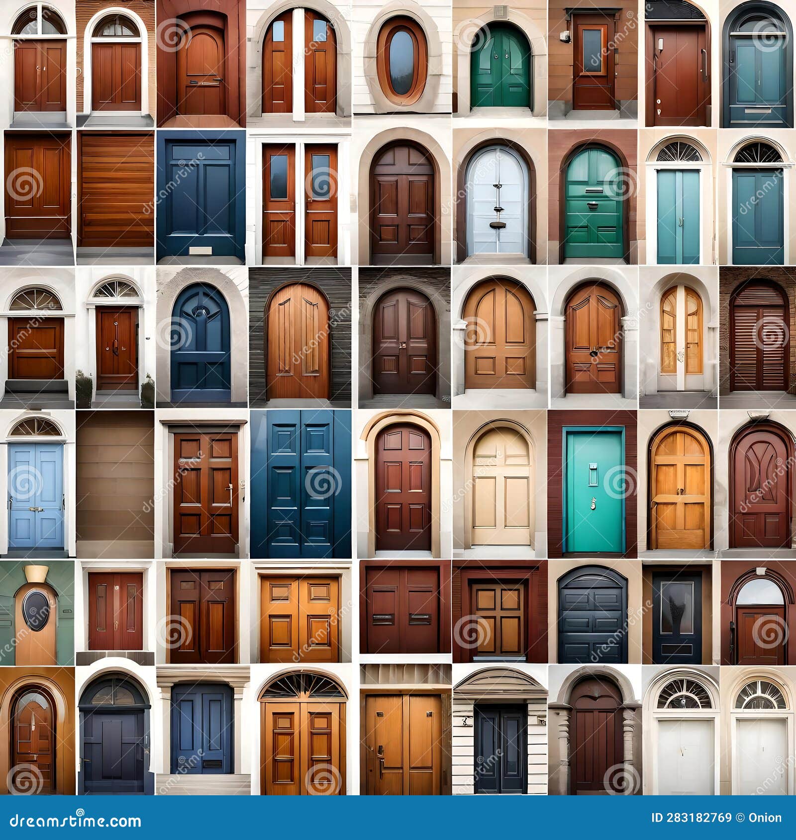 Various Doors in Different Shapes and Sizes - Ai Generated Image Stock ...