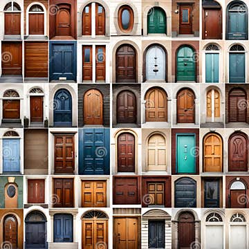 Various Doors in Different Shapes and Sizes - Ai Generated Image Stock ...