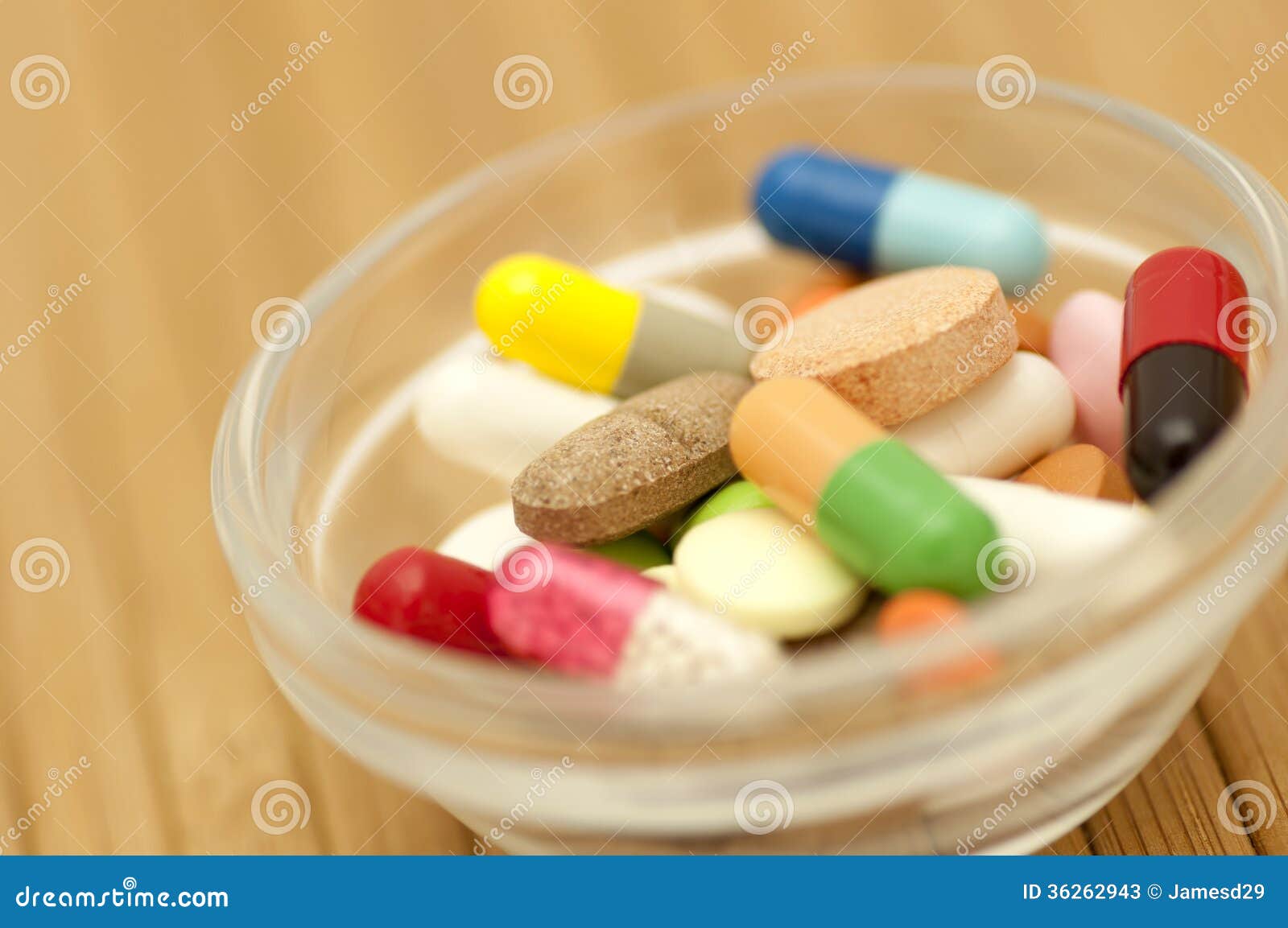 Various Drugs in Small Salad Bowl Stock Image - Image of antibiotics ...