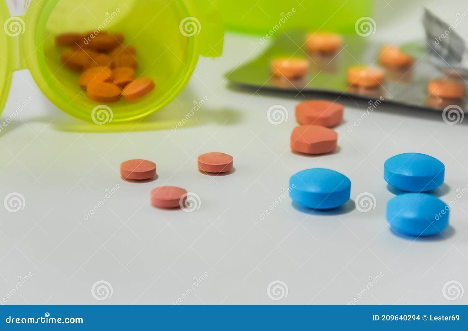 Various Drugs in Tablet Form in the White Background Stock Photo ...