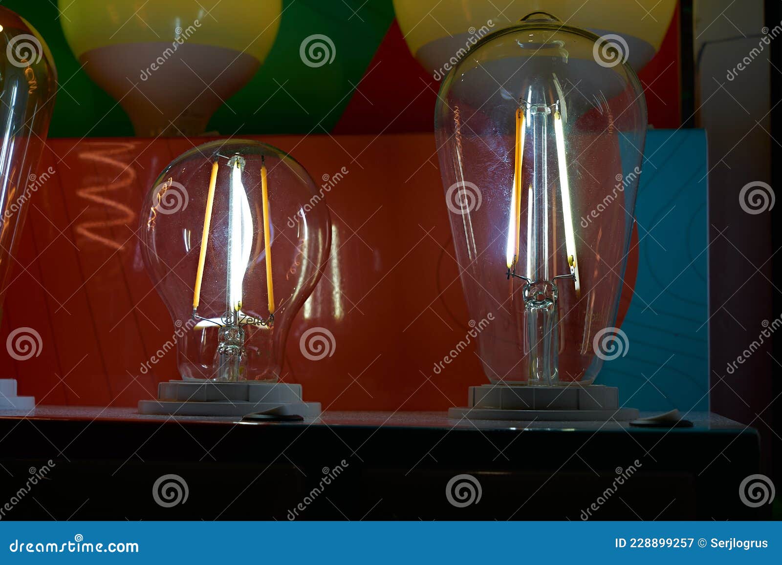 Various Electric Lamps. Modern Light Sources Stock Image - Image of ...
