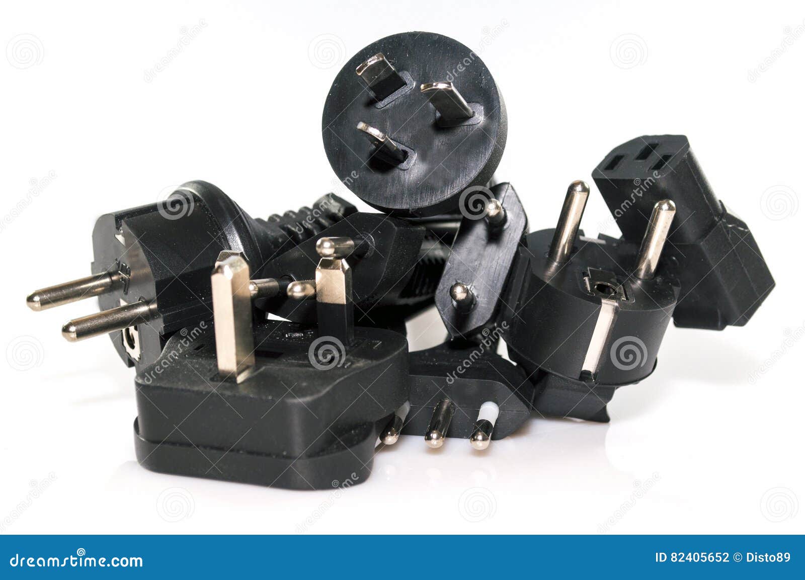 Various electric plugs stock photo. Image of alternate - 82405652