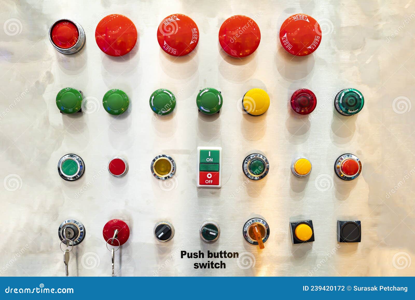 Various Electric Power Control Push Button Switch and Status Lamp ...