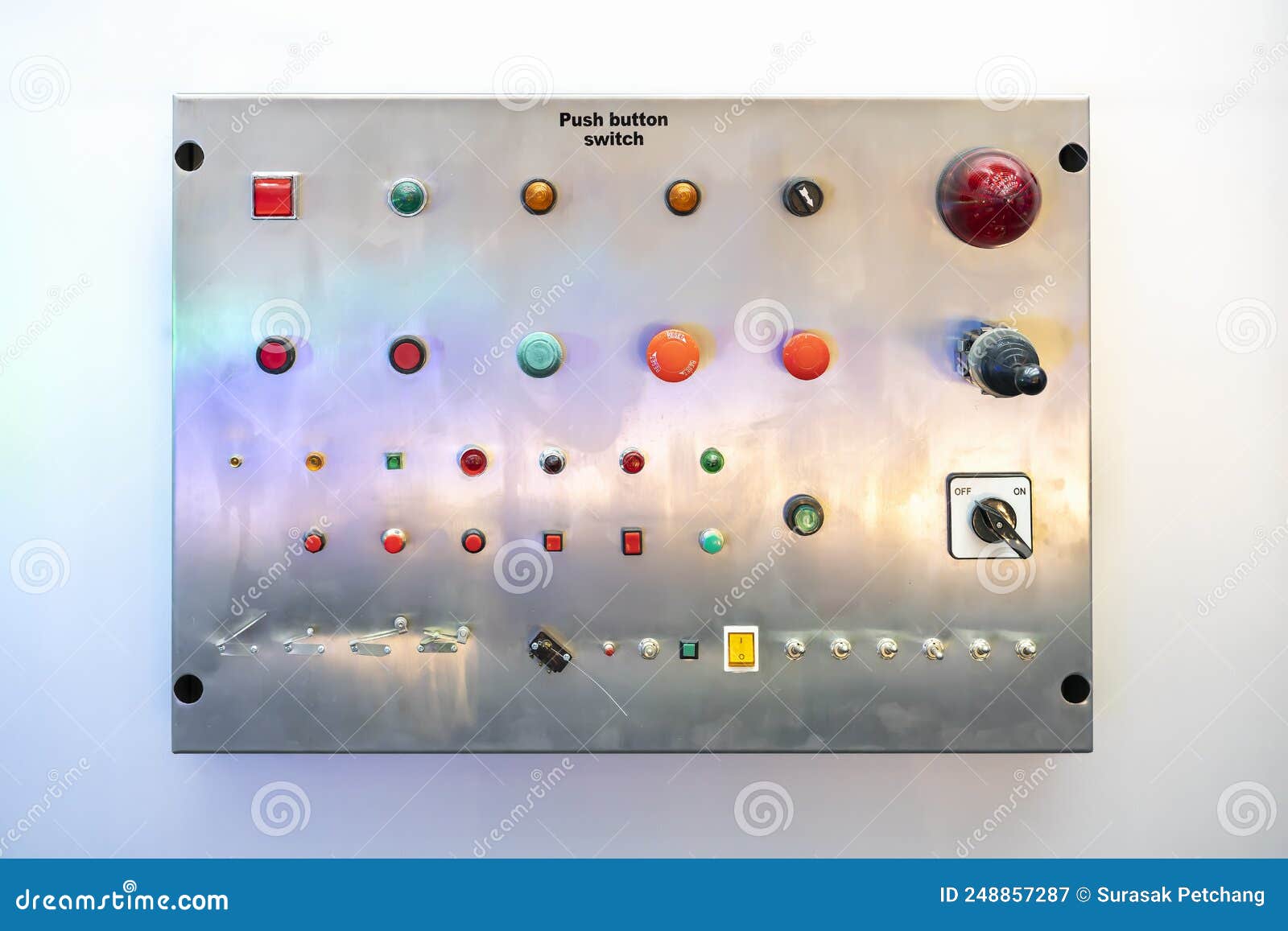 Various Electric Power Control Push Button Switch And Status Lamp ...