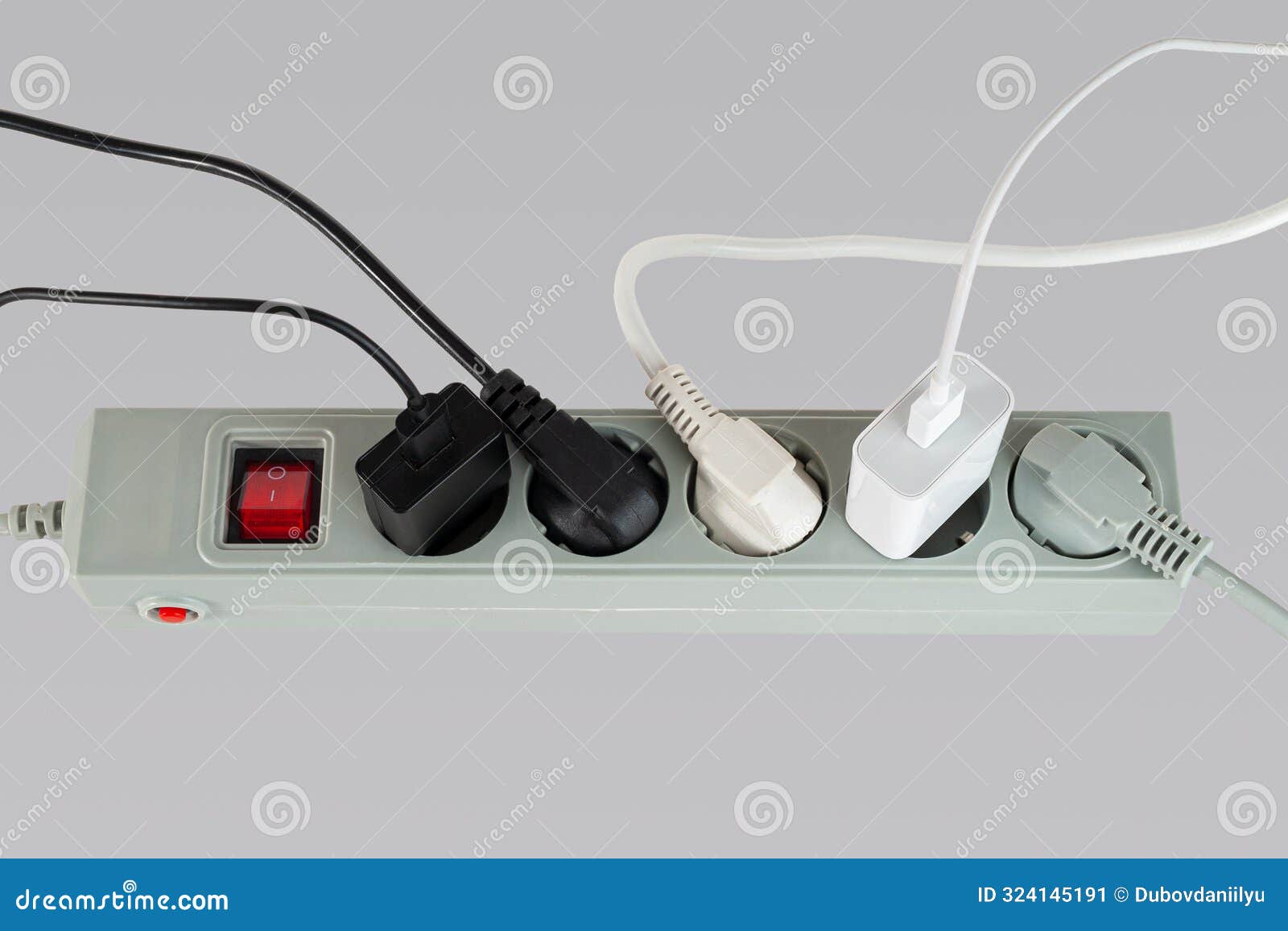 Various Electrical Plugs from Electrical Appliances Connected To an ...