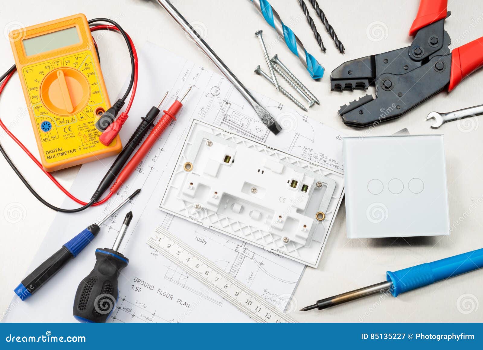 Electrical Tools and Components Stock Image - Image of energy ...