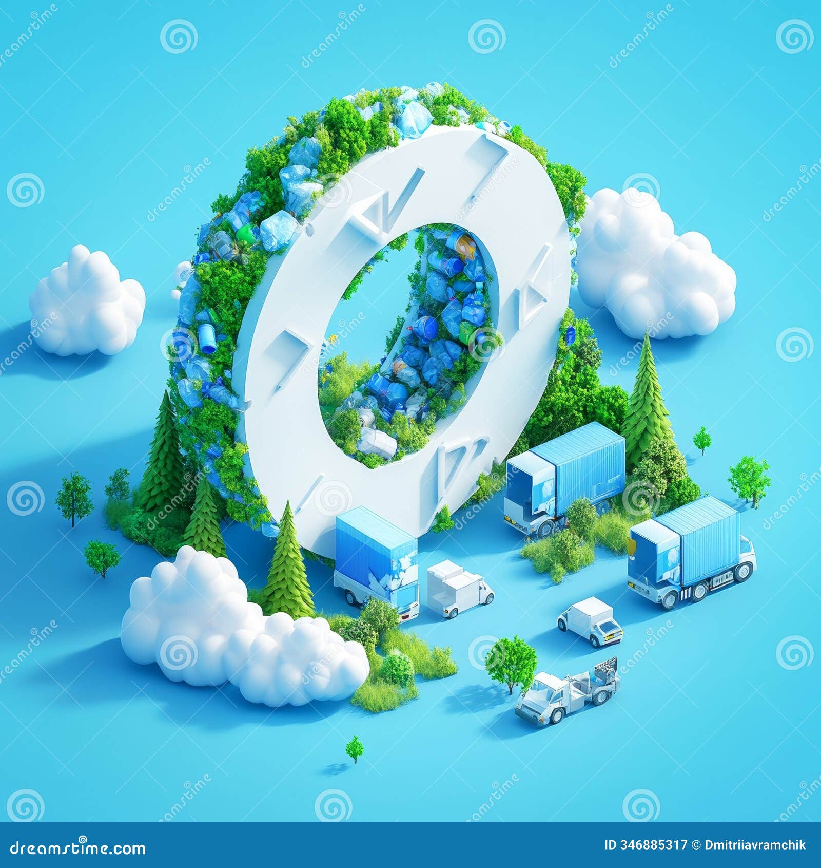 Various Elements and Nature are Incorporated into this Recycling ...