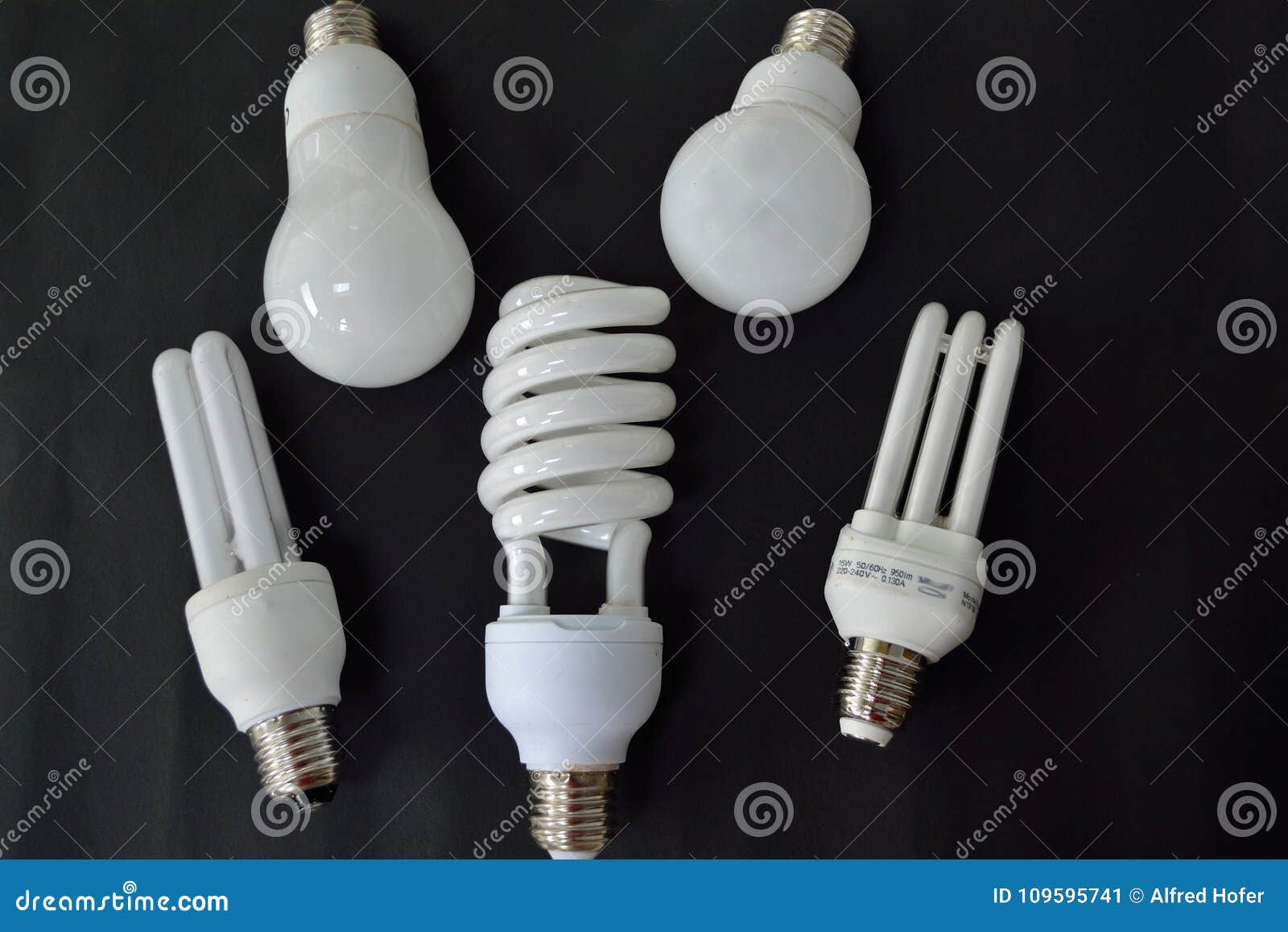 Various Energy Saving Lamps - Optional Picture Stock Image - Image of ...