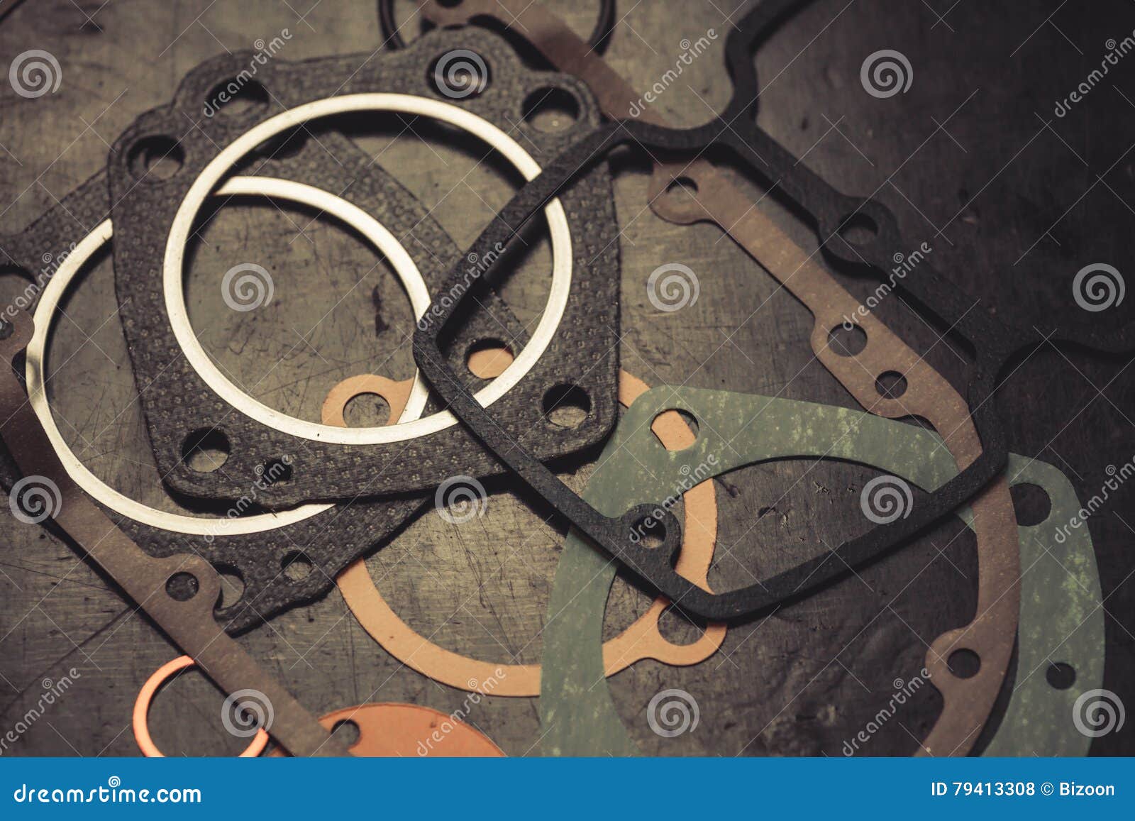 Various engine gaskets stock photo. Image of gasket, engine - 79413308