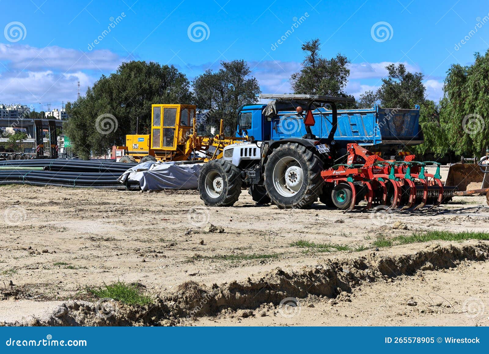 Various Equipment And Work Vehicles For Civil Construction Editorial ...