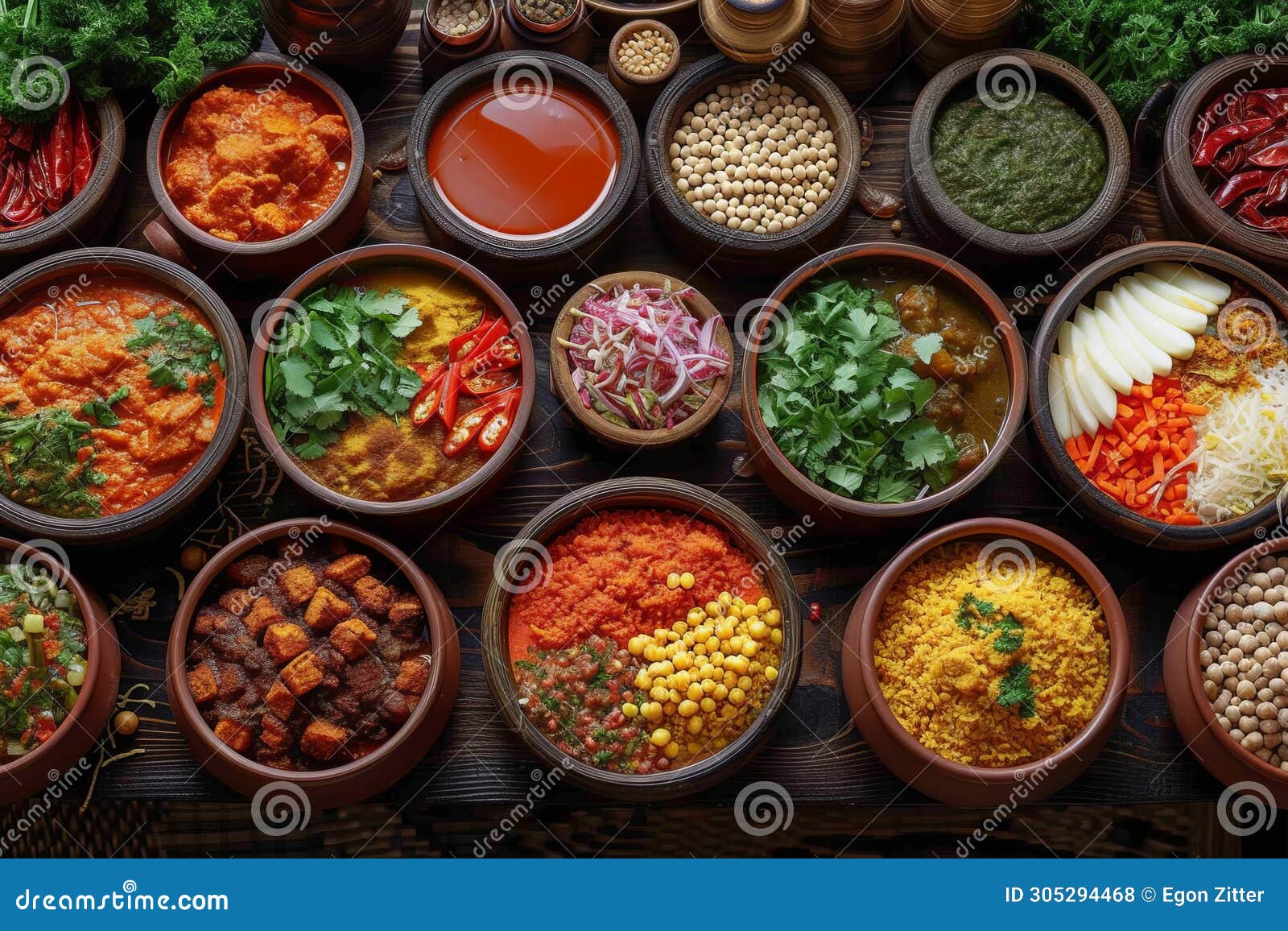 Various Examples of Asian Foods and Ingredients Stock Illustration ...