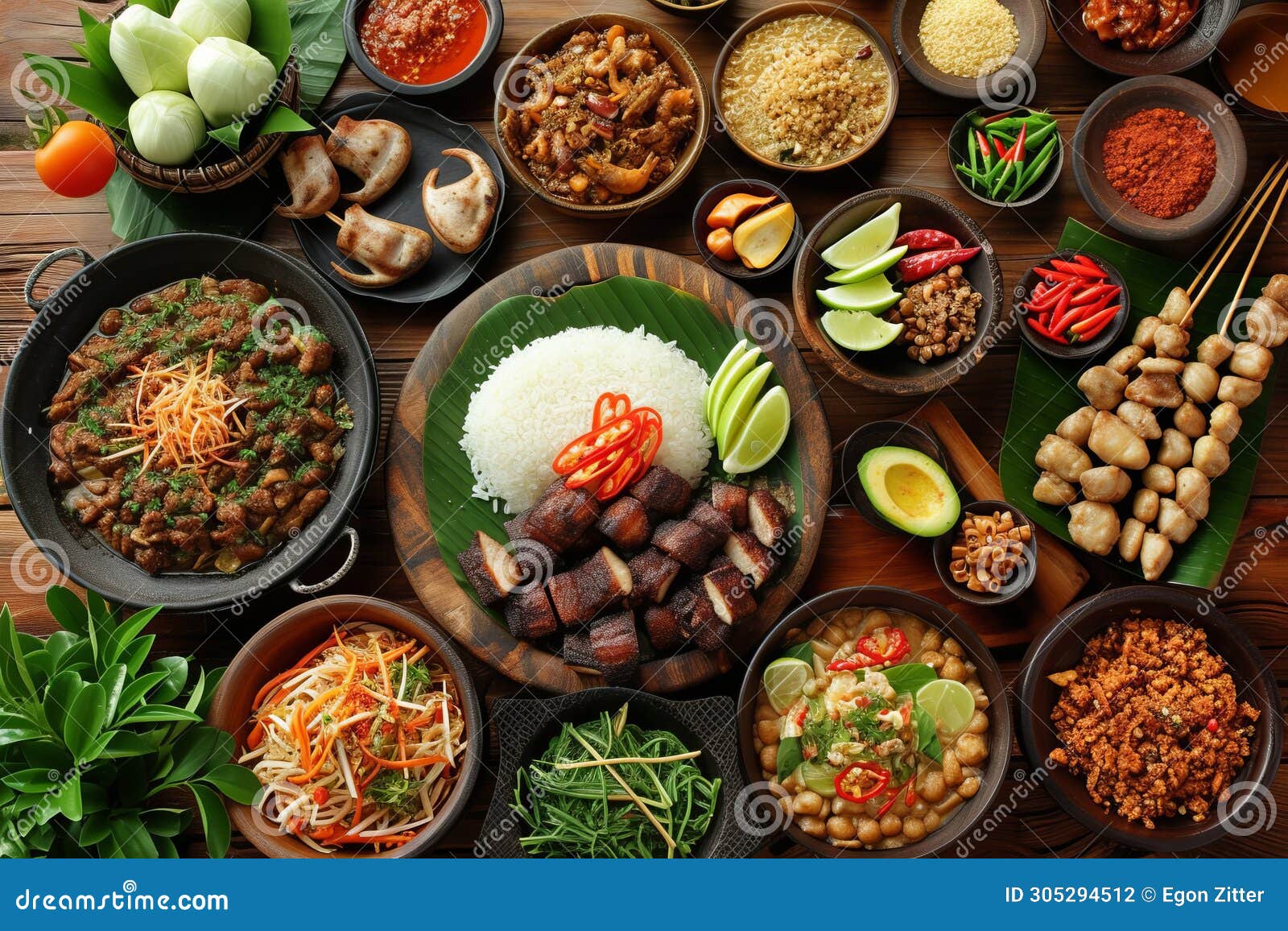 Various Examples of Asian Foods and Ingredients Stock Illustration ...