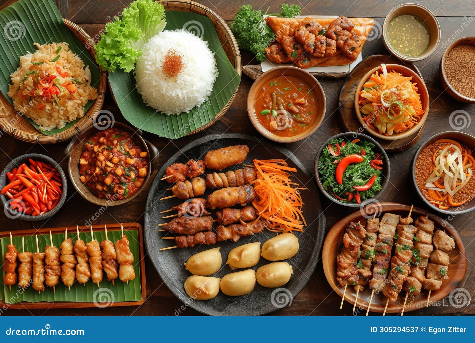 Various Examples of Asian Foods and Ingredients Stock Illustration ...