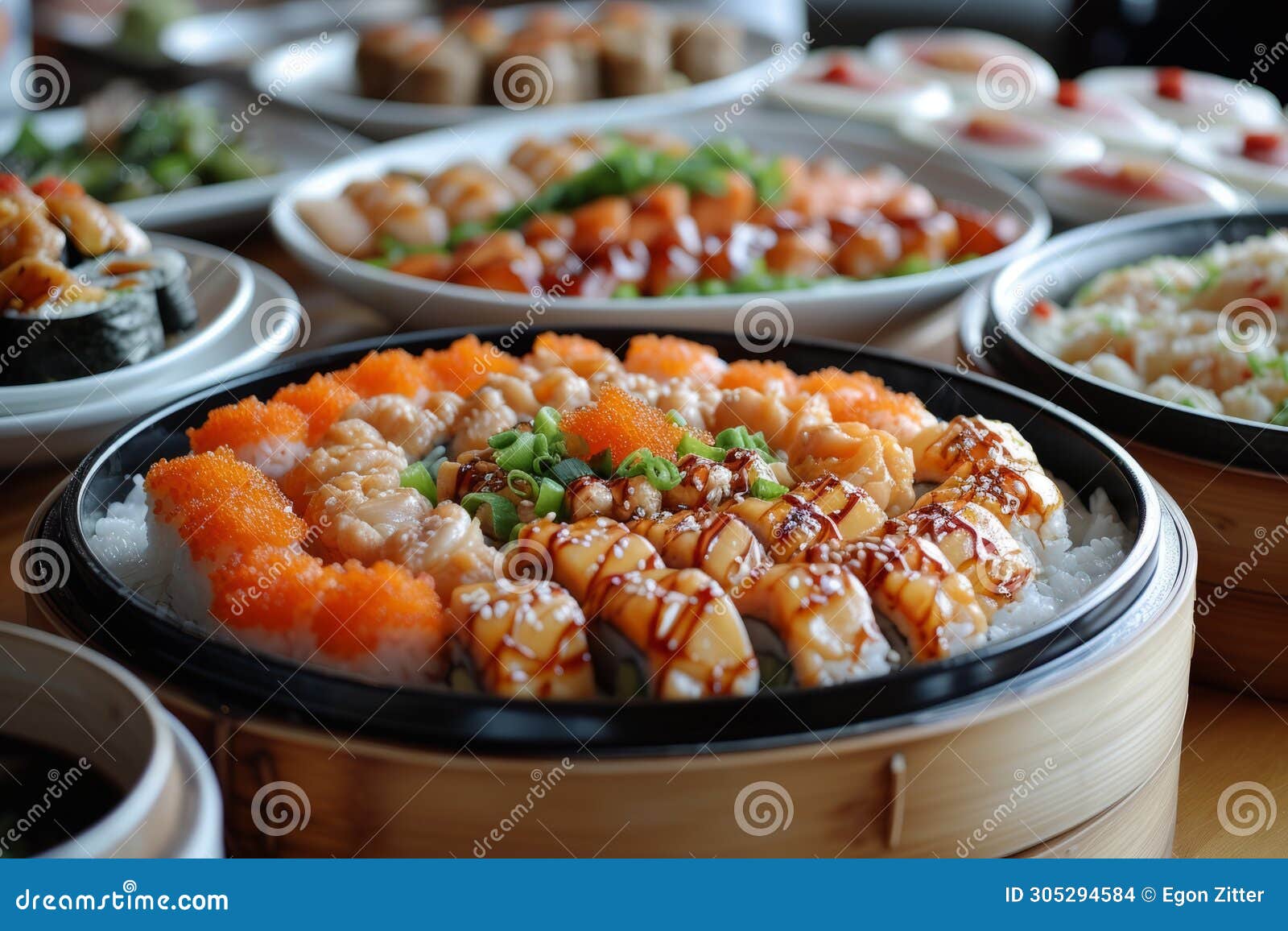 Various Examples of Asian Foods and Ingredients Stock Illustration ...