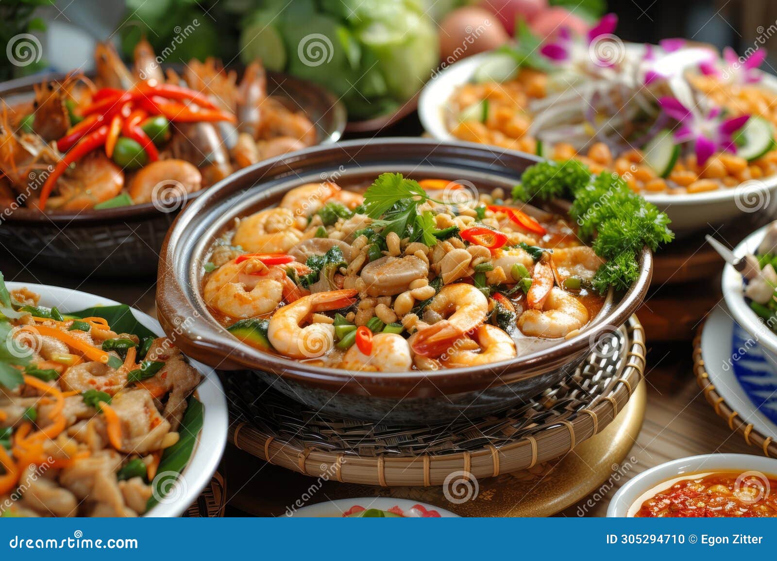 Various Examples of Asian Foods and Ingredients Stock Illustration ...